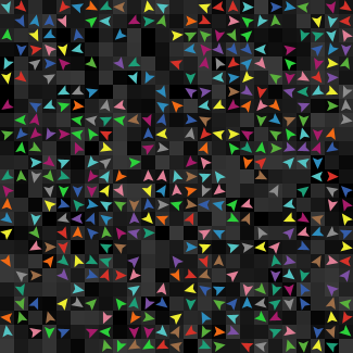 NetLogo Models Library: One Turtle Per Patch Example